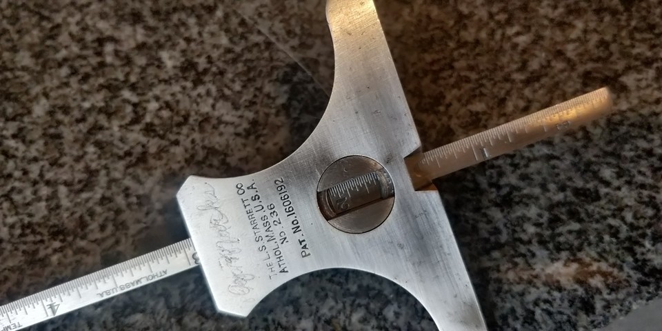 Starrett 236 Combination Steel Rule Depth and Angle Gauge | eBay