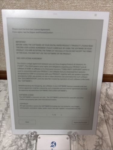 SONY Digital Paper Tablet DPT-RP1 White With Stylus pen | eBay