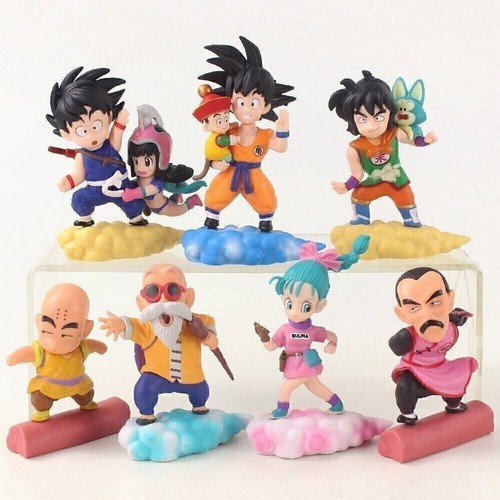 7PCS Anime Dragon Ball Goku Gohan Krillin Bulma Mini Action Figure Toys ...