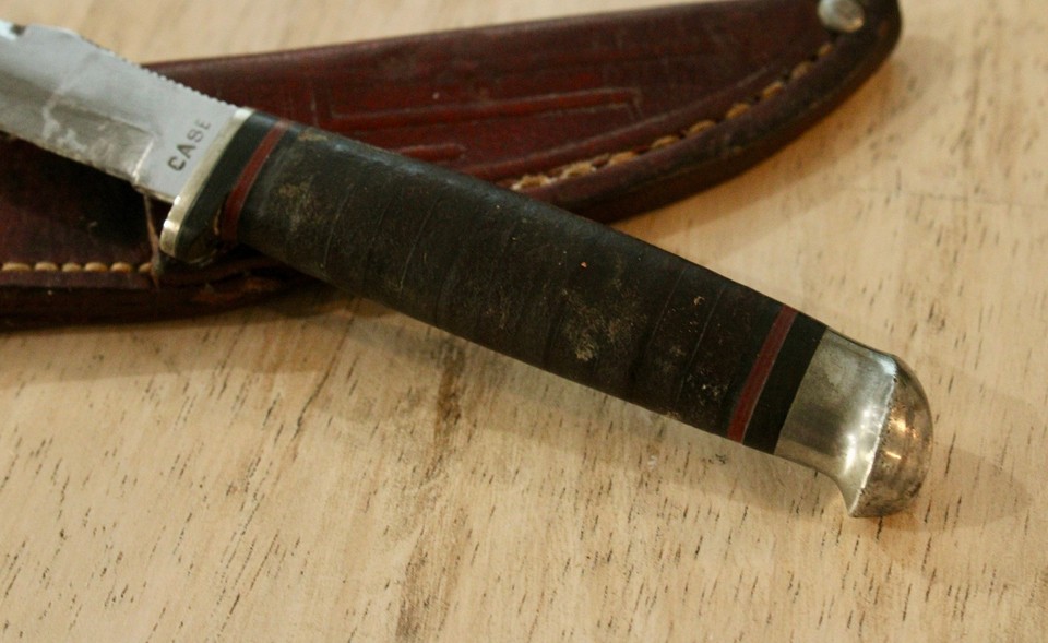 1959–65 CASE 323-3¼ M3 Finn Vintage Hunting Skinner Knife w/ Leather ...