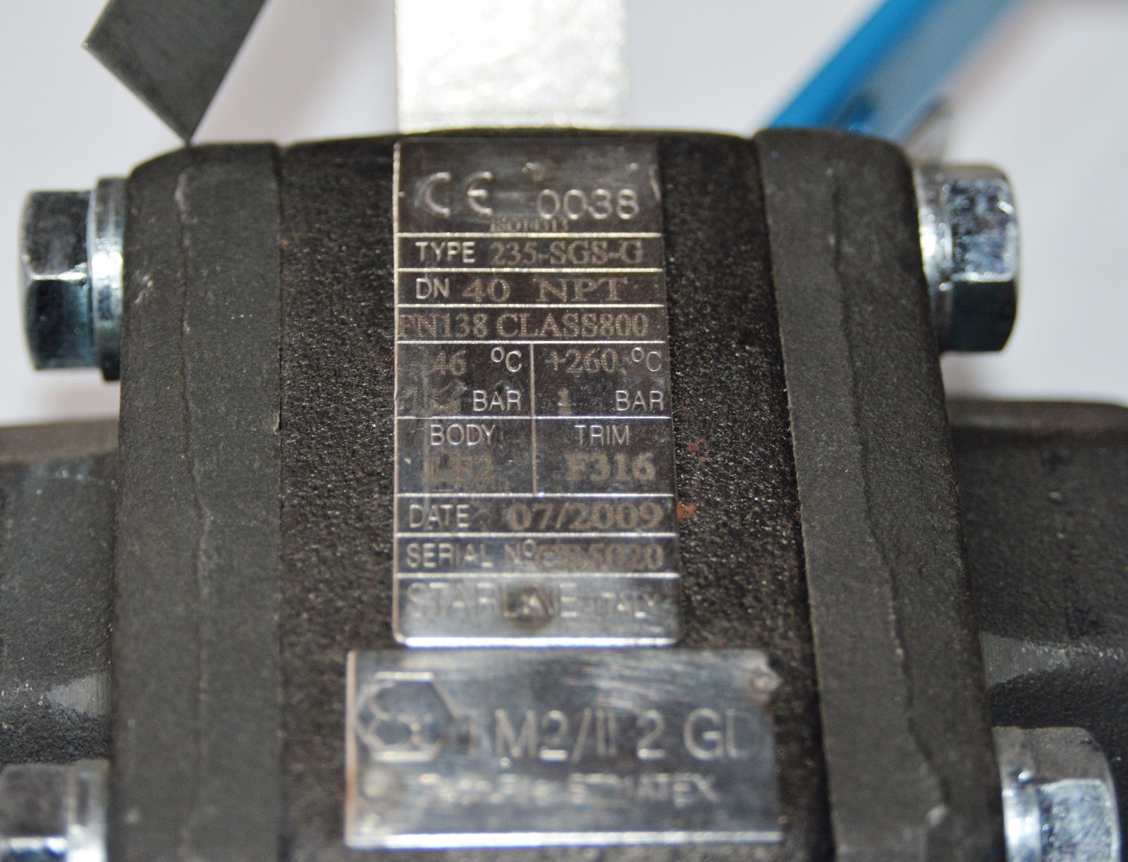 STARLINE 235 SGS G DN40 PN138 Class 800 SW Ball valve Body LF2 Trim ...