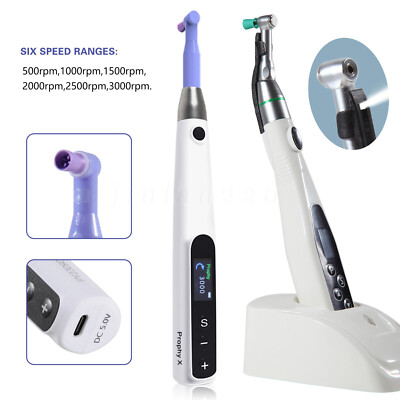 Dental Cordless Hygiene Prophy Handpiece/Polishing Grinder Electric LED ...