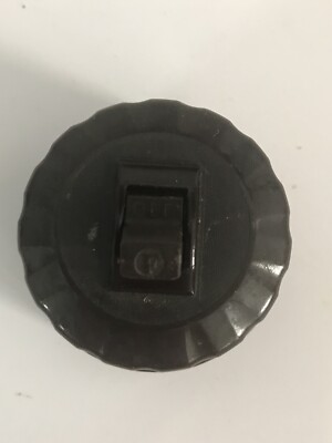 Vintage Round Toggle Light Switch One Way Bakelite Porcelain | eBay