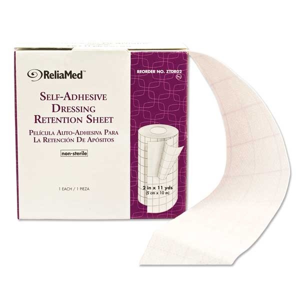ReliaMed Self-adhesive Dressing Retention Sheet 4" X 11 Yards Ztdr04 ...