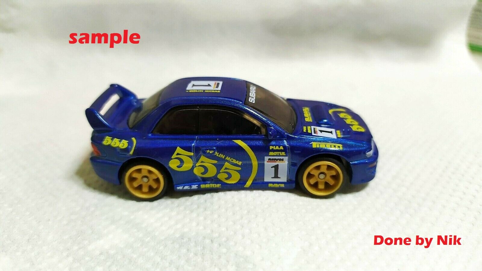 JC-9226 White Toner Waterslide Decals SUBARU 555 For Custom 1:64 Hot ...