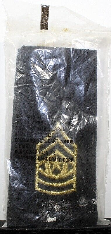 US Army Command Sergeant Major CSM Large Soft Shoulder Boards Rank ...