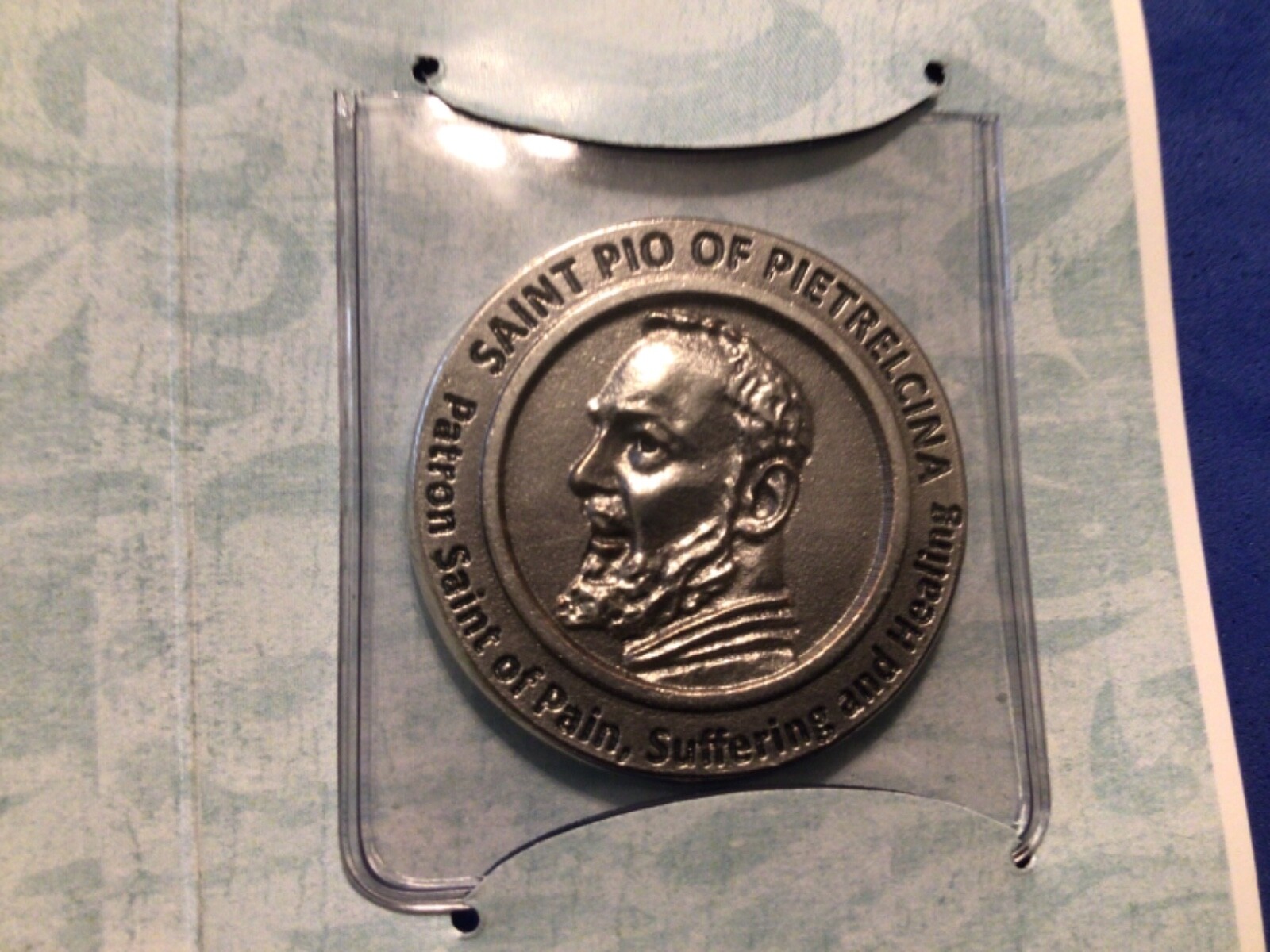 St. PIO Healing Token Carded Saint Pocket Token Healing Saints Pain ...