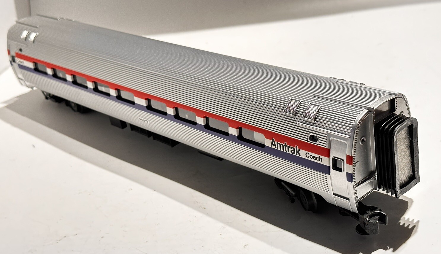 MTH Premier 20-6655 Amtrak 3-stripe Amfleet 2-car Coach Set O Gauge for ...