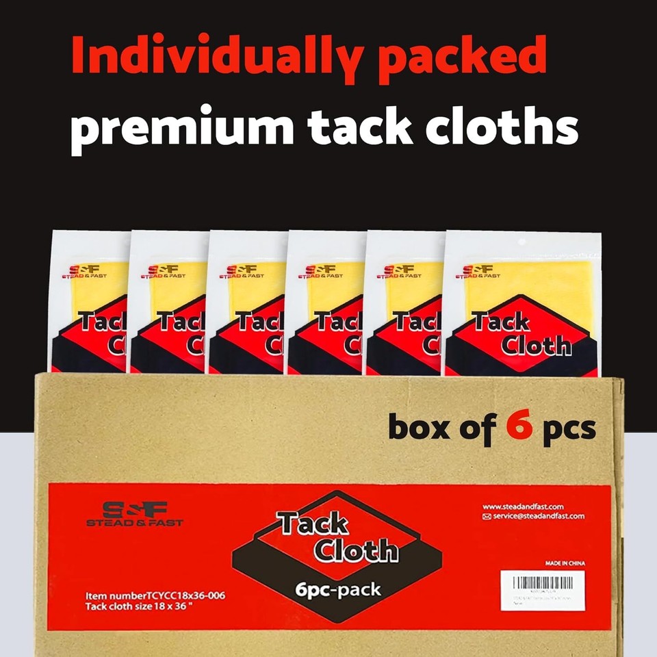 Tack Cloth 6 Pack Paint Woodworking Sticky Tac Rag 18X36â€³ Clean Dust ...