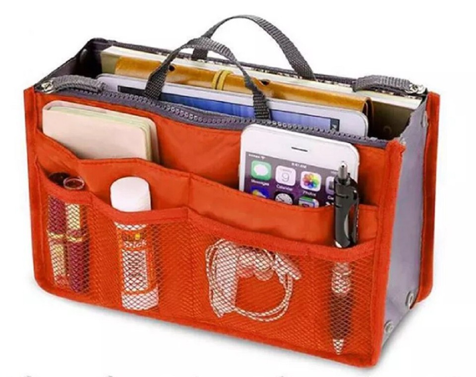 Women’s Travel Handbag Organizer Insert – Multi-Pocket Tote Purse Liner ...