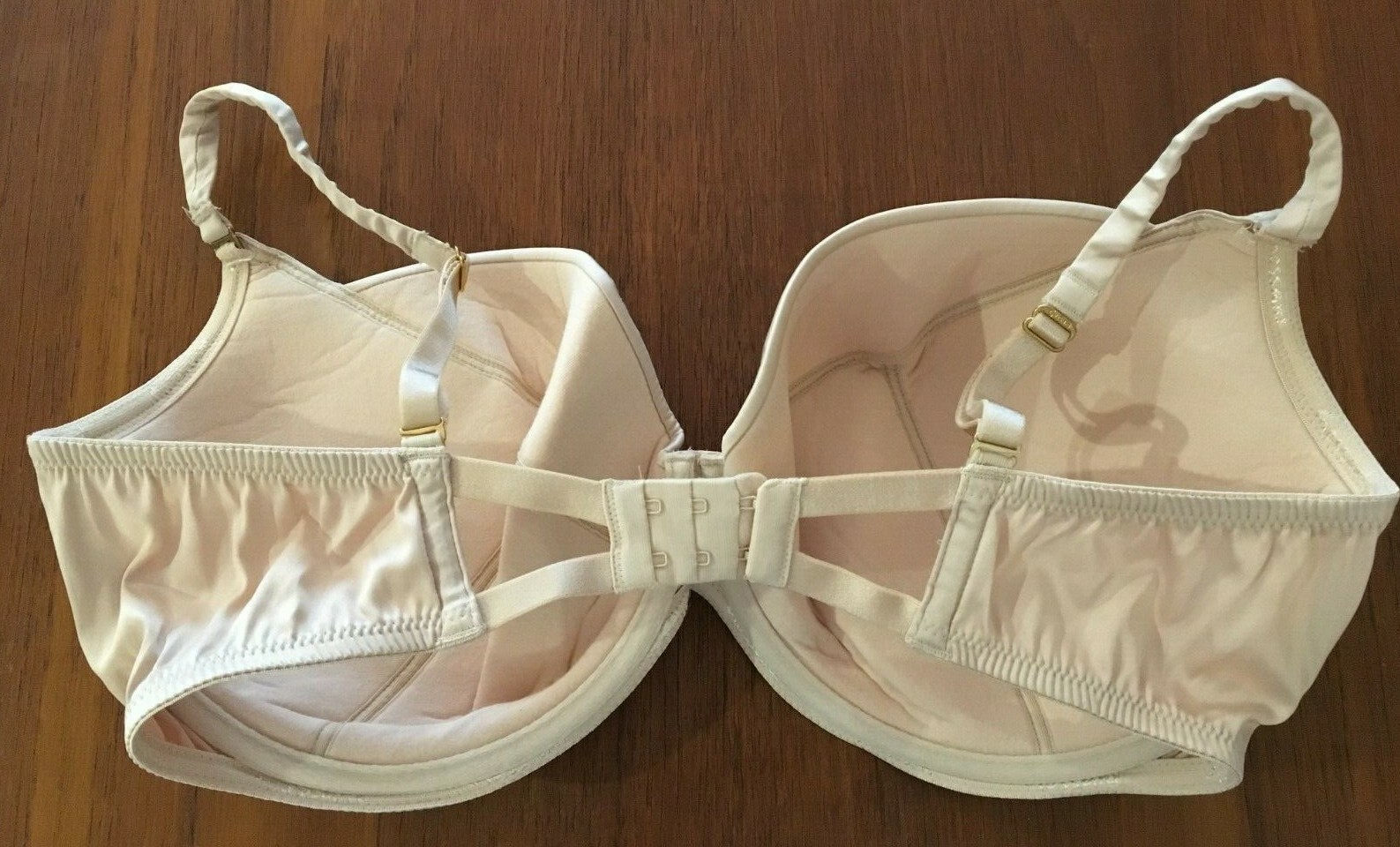 GOSSARD Beige Nude Full Cup Superboost Underwire Plunge Satin Bra #5771 ...