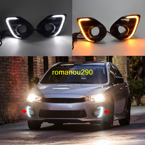 For Mitsubishi Lancer 2016-2017 LED Daytime Running Light DRL Front Fog ...