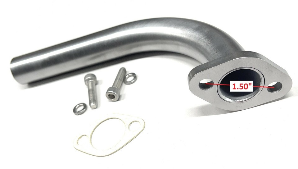 🔥 Exhaust Pipe Header For: Lifan 3HP, Monster moto 80cc, Temu 99cc mini ...