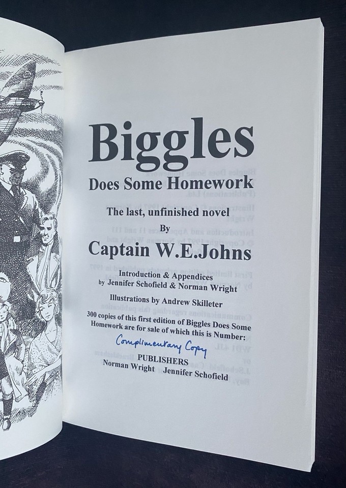 Biggles Does Some Homework N. Wright. W.E.Johns. “comp “1st soft P/b ...