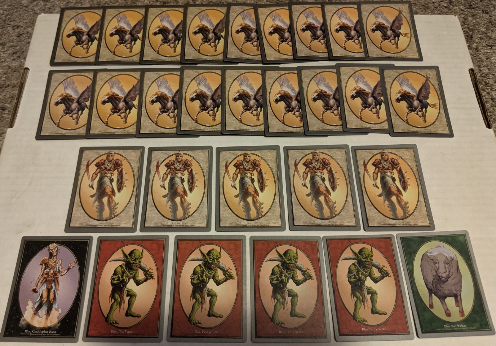 MTG Lot of 29 Token's from Unglued. Goblin, Zombie, Sheep, Soldier ...