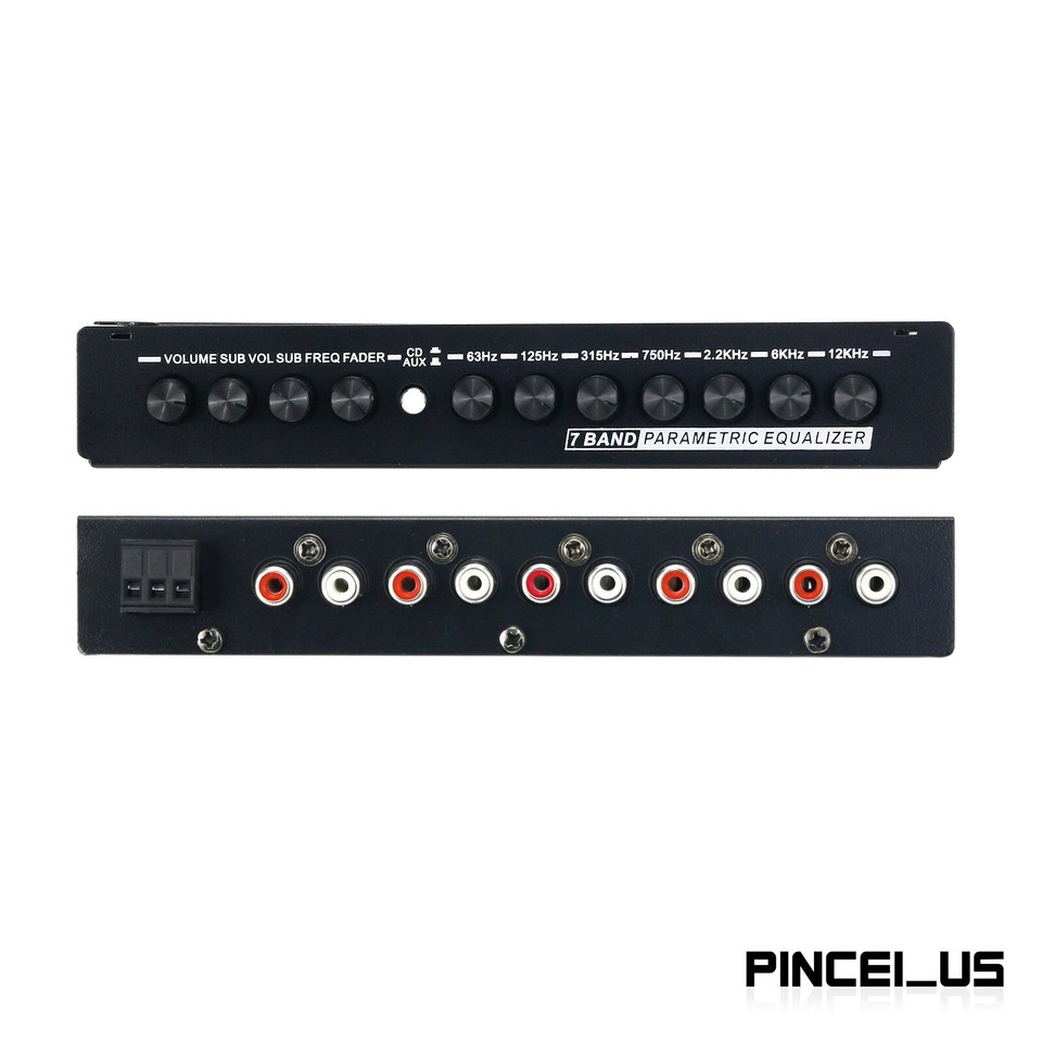 7 Band Equalizer Car Audio EQ Tuning Crossover Amplifier Pre-parametric ...