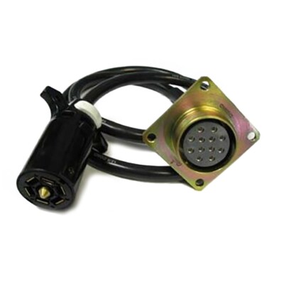 Civilian Truck 7 Way Plug to Military Trailer 12 Pin Adapter Power ...