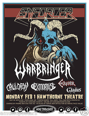 ENFORCER /WARBRINGER/CAULDRON/EXMORTUS/GLADIUS 2016 PORTLAND CONCERT ...