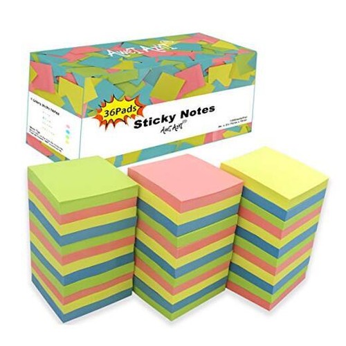Sticky Notes 3x3, Self-Stick Notes Pads, 100 Sheets/Pad, Assorted ...
