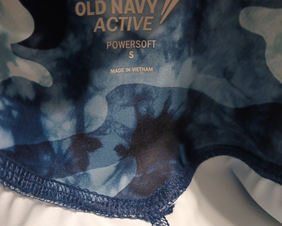 Old Navy Active PowerSoft Crop Joggers Women Small Blue Hi Rise Go Dry ...