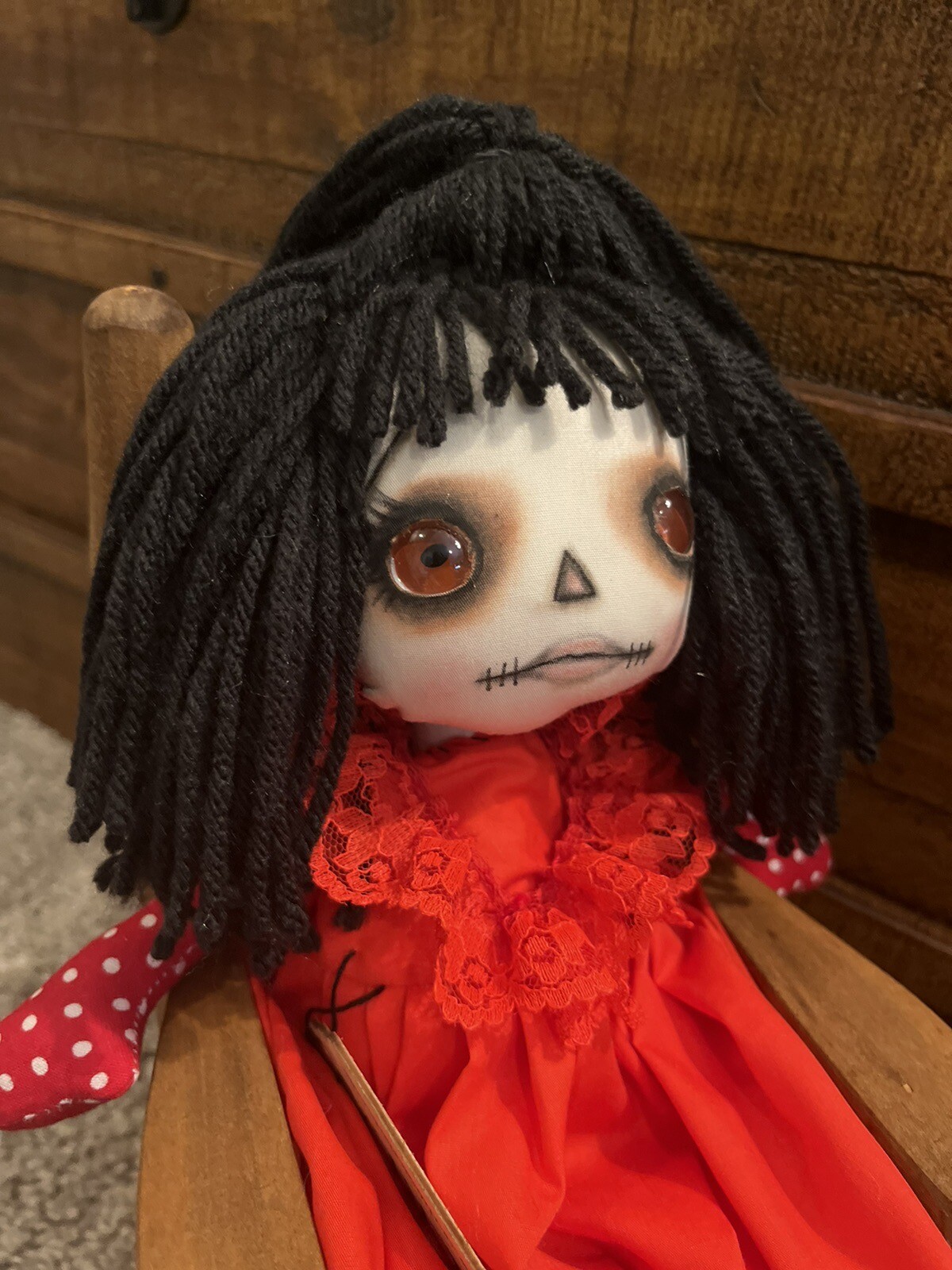 Gothic raggedy Annie Lydia Deetz Beetlejuice Doll/ooak/rag doll/raggedy ...