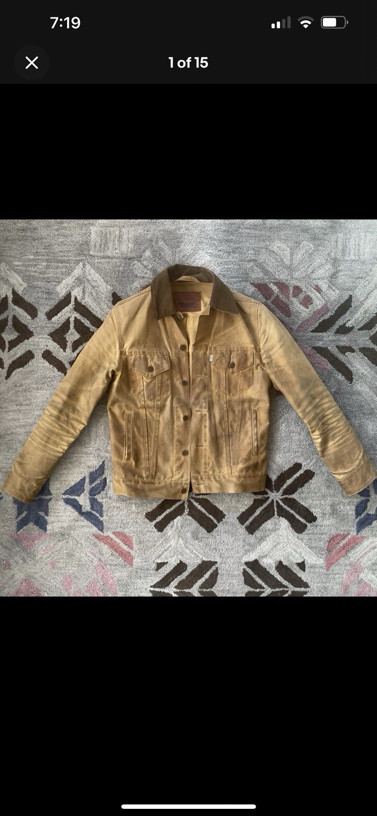 Levi’s X Filson Trucker - Rare - Made In USA- Waxed/O… - Gem