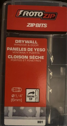 RotoZip 1/4 in. High Speed Drywall Bit for Trimming Window & Door ...