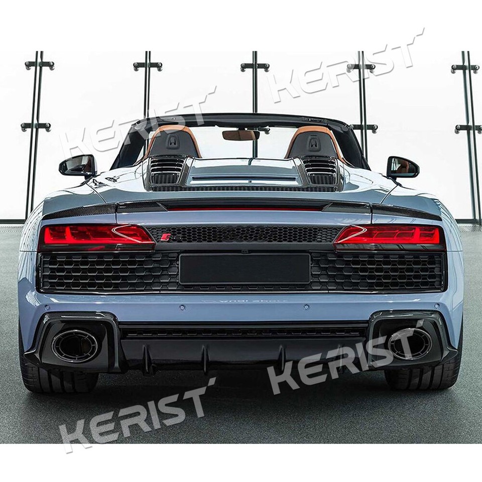 for Audi R8 V8 spyder 2016-2020 Carbon Fiber Rear Bumper Splitter Wing ...