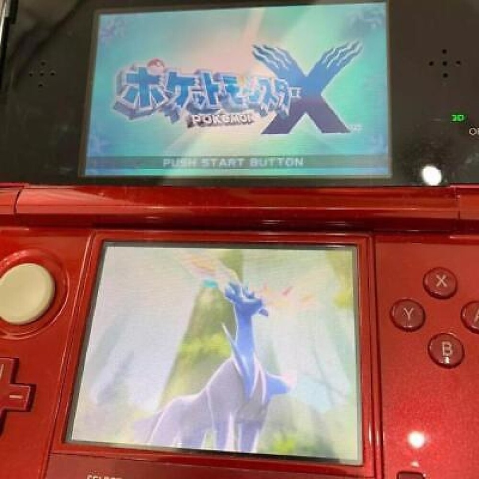 Nintendo 3DS Red Console & Pokemon X Y Sun Moon Omega Ruby Alpha ...