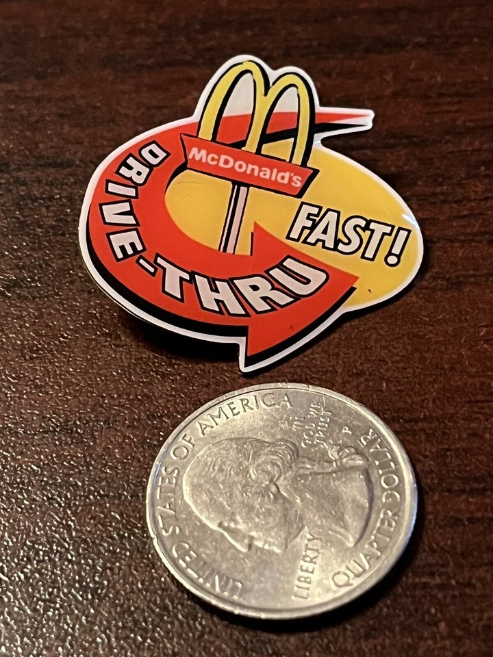 McDonald’s “Drive-Thru Fast!” Employee Lapel Hat Pin | eBay