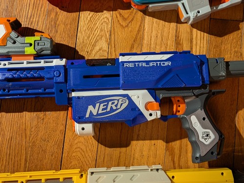 Lot of 5 Nerf Guns w/ Attachments, Mags - Recon,Raider,Retaliator ...