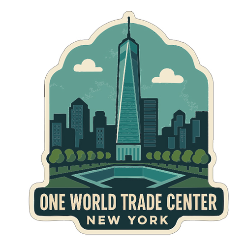 One World Trade Center & 9/11 Memorial New York Sticker Decal Vinyl ...