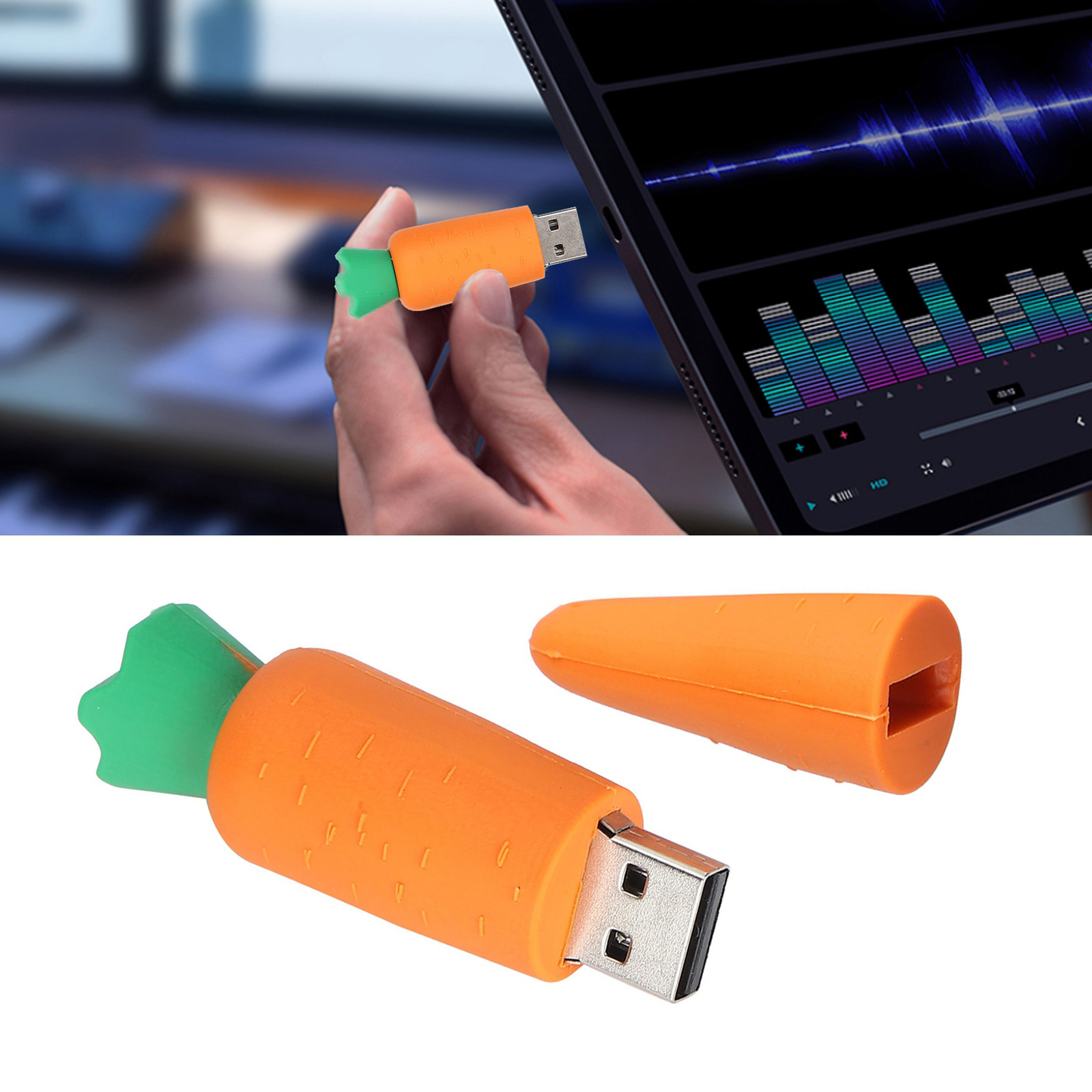 USB Flash Drive Cartoon Stylish Carrot Shape Appearance Storage Memory ...