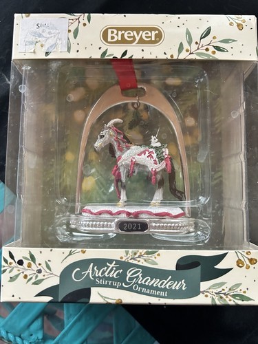 Breyer NEW * Arctic Grandeur Stirrup Ornament * Christmas Holiday Model ...