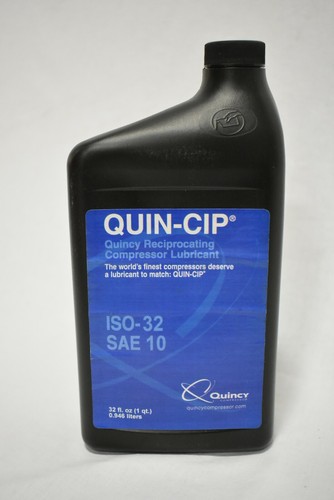 Quincy Quin-Cip Reciprocating Compressor Lubricant- ISO-32 SAE 10 CASE ...