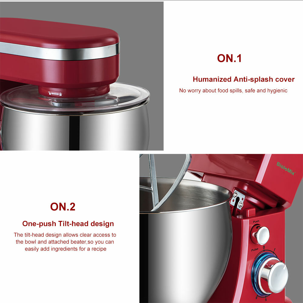 220V 5L 6-speed Kitchen Electric Food Stand Mixer Cream Cake Dough ...