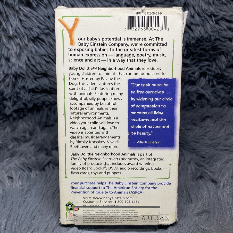 Baby Dolittle Neighborhood Animals VHS 2001 Children’s Video Educational Movie 632763004232| eBay