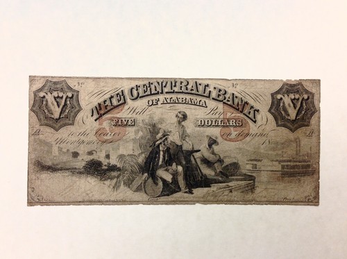 ~1850’s The Central Bank of Alabama $5 Five Dollars | eBay