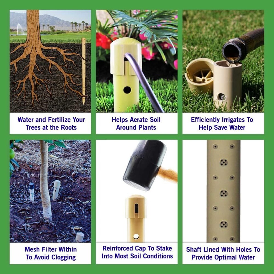Underhill Deep Drip Irrigation Stake 24-1/2-Inch, Watering Spike A-DD24 ...