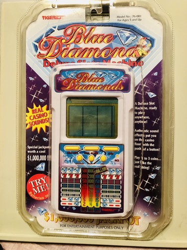 Vintage Tiger Electronics Blue Diamonds LCD Handheld Slot Machine Game ...