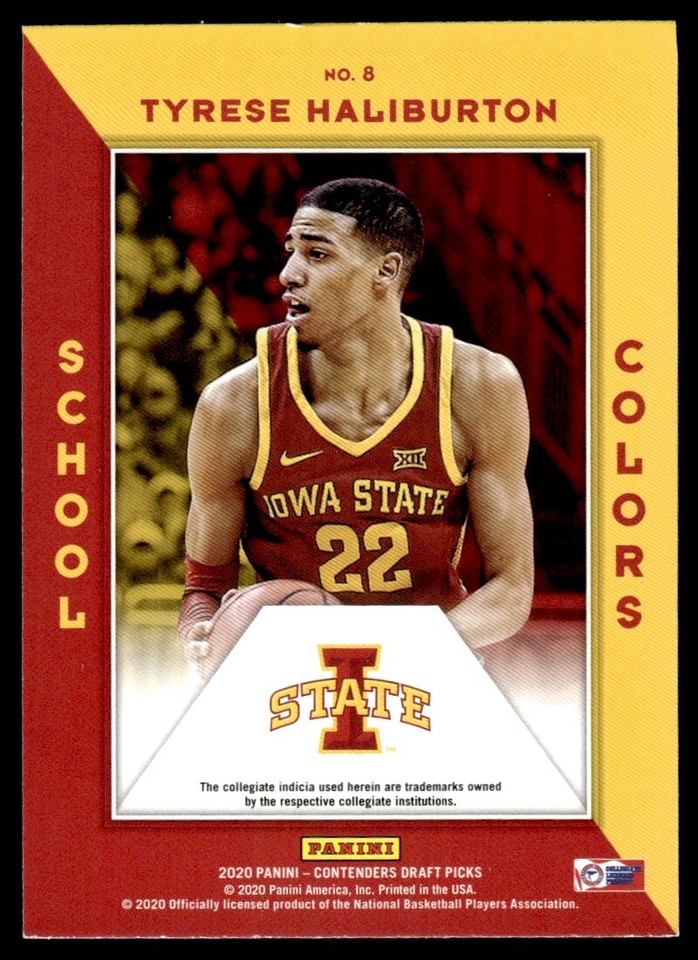 2020-21 Basketball Card Tyrese Haliburton Rookie Iowa State Cyclones #8 ...