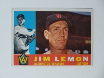 JIM LEMON 1960 TOPPS BASEBALL CARD #440 WASHINGTON SENATORS | eBay