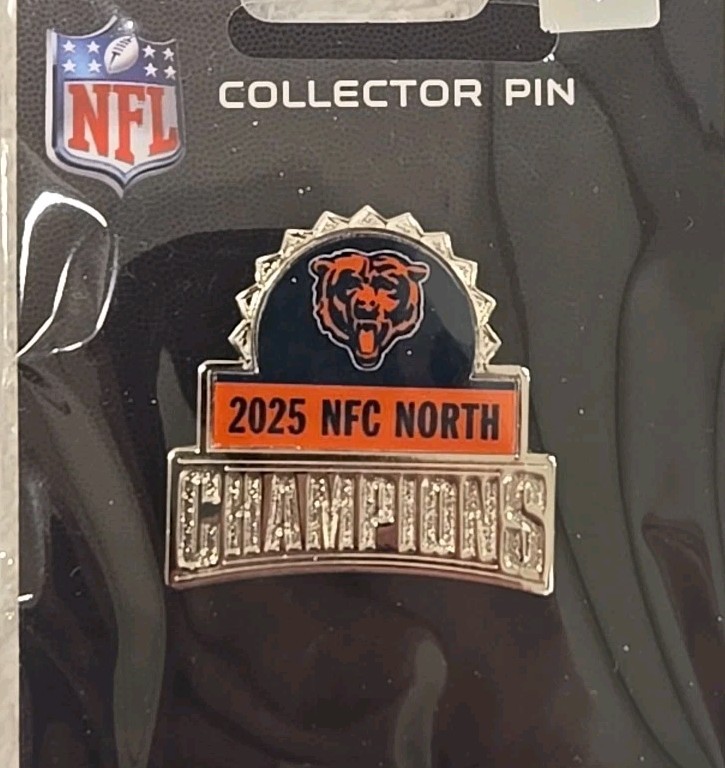 2025 Chicago Bears NFC NORTH DIVISION CHAMPIONS GAME DAY PIN SOLDIER ...