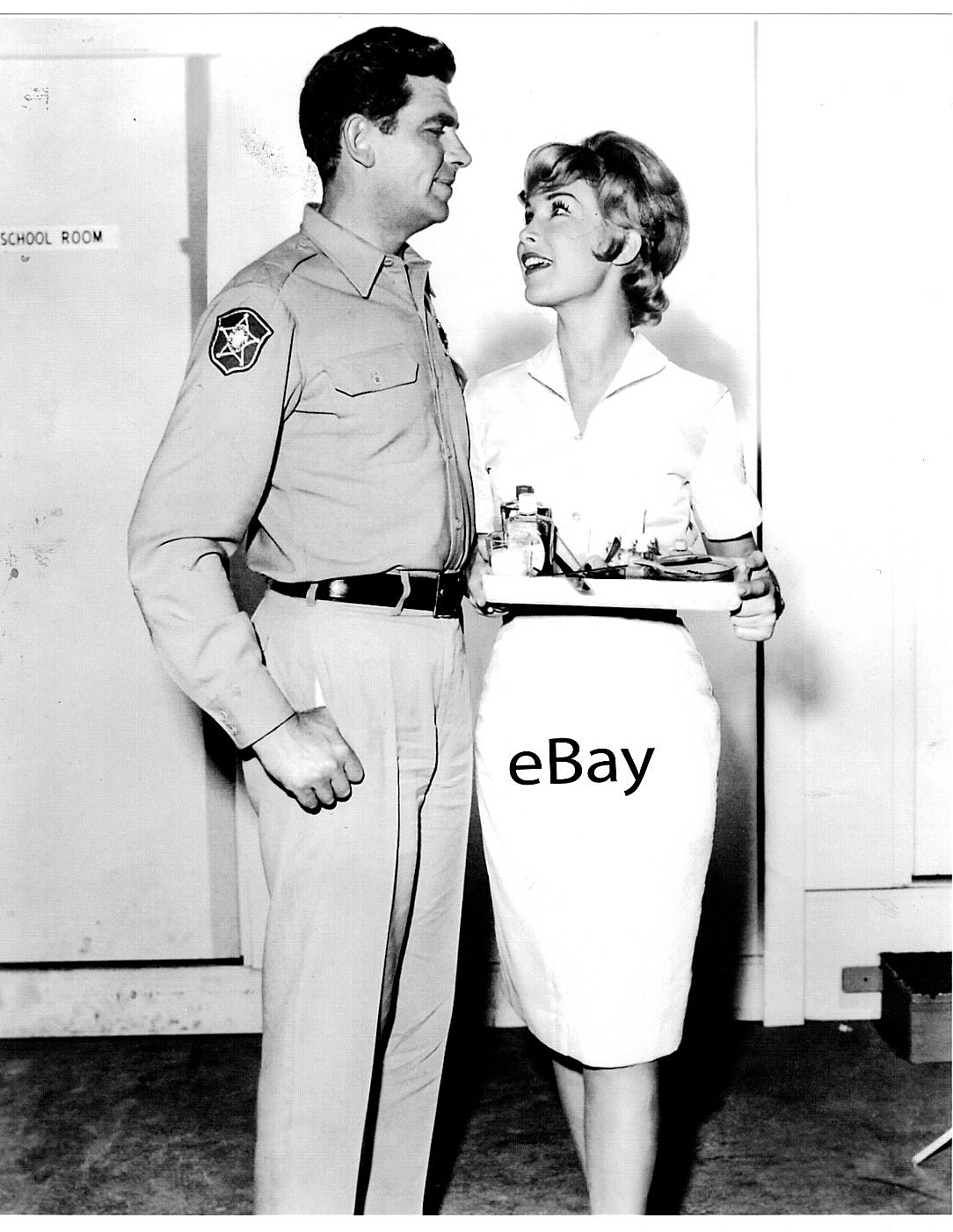 8x10 B&W PHOTO of ANDY GRIFFITH & BARBARA EDEN in 1962 on The Andy ...