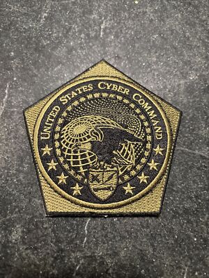 UNITED STATES CYBER COMMAND HOOK LOOP SUBDUED LOGO RARE 4" NSA FORT ...