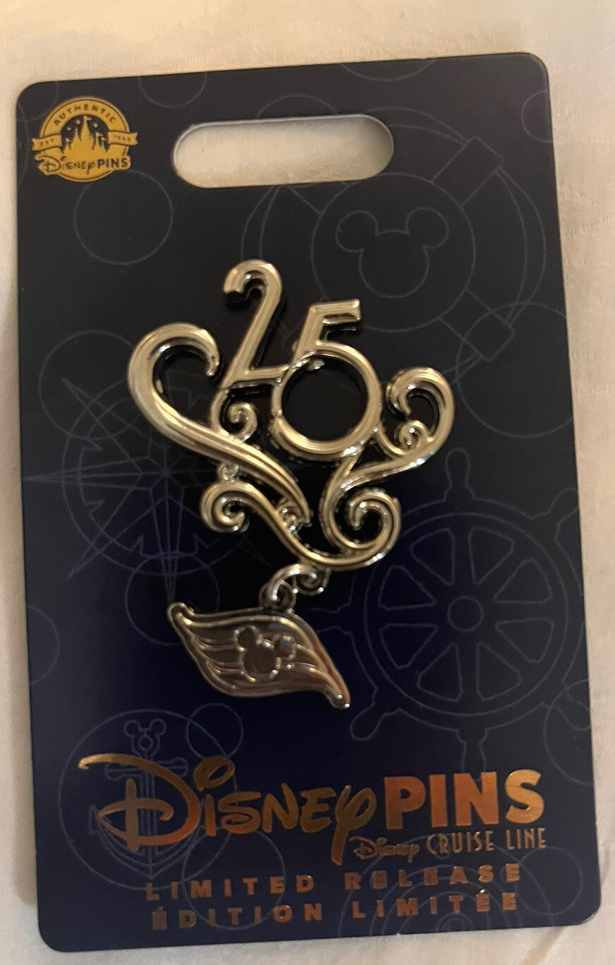 NEW Disney Cruise Line DCL 25th Anniversary Pin - Silver Anniversary ...