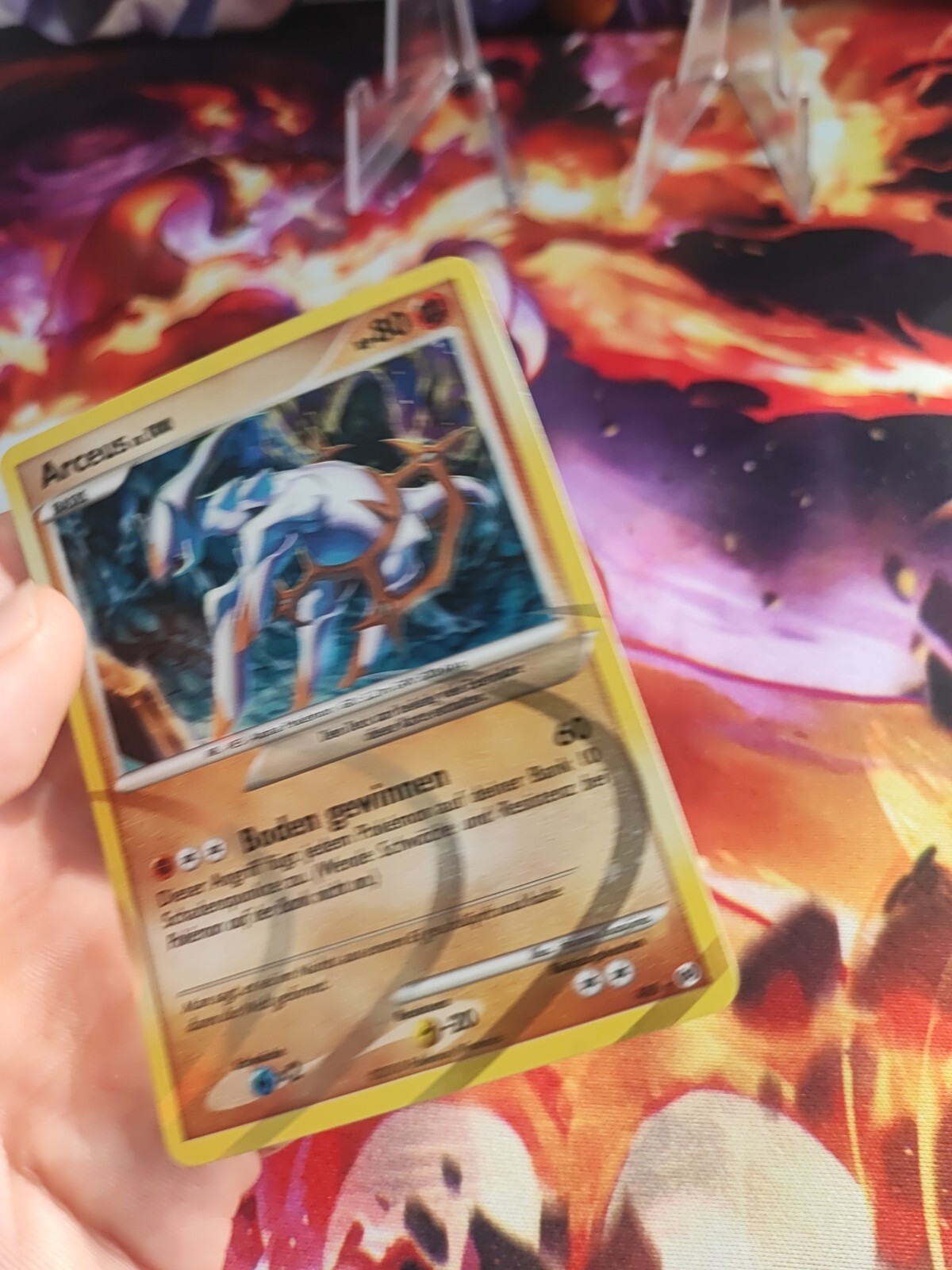 Pokemon Karte Card Holo Arceus LV. 100 Fire Fighting Elektro Typ Type ...