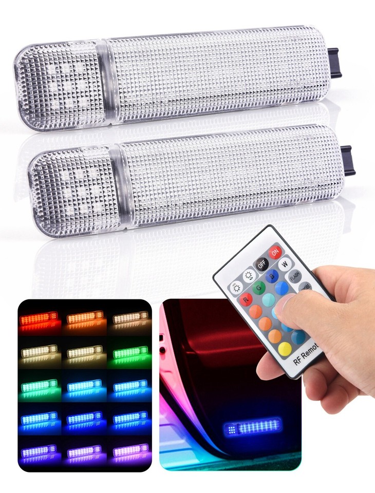 2PCS RGB LED Interior Door Panel Courtesy Lights LED Lamp For Chevy ...