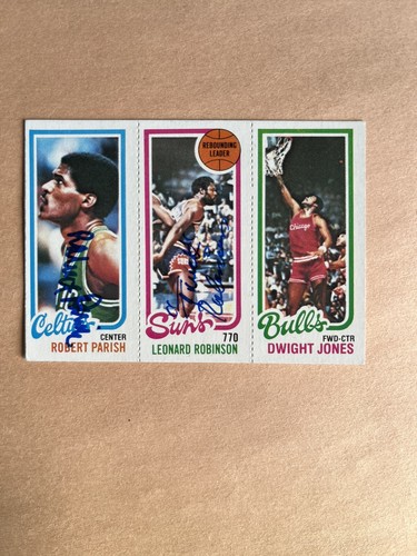1980-81 Topps #26 Robert Parish, Leonard Tuck Robinson Autographs NRMT ...