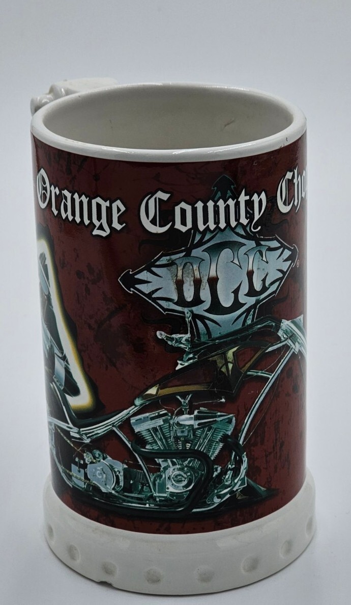 ORANGE COUNTY CHOPPERS Motorcycle Large Beer Stein Cup Mug Ceramic ...